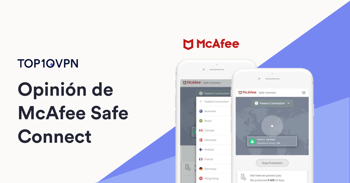 Opinión de McAfee Safe Connect VPN | Baja seguridad